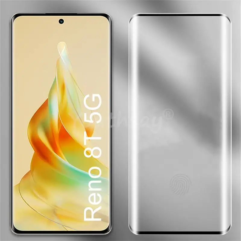 For-OPPO-Reno-8T-Glass-3D-Curved-Screen-Lens-Protector-Film-For-Reno-8T ...