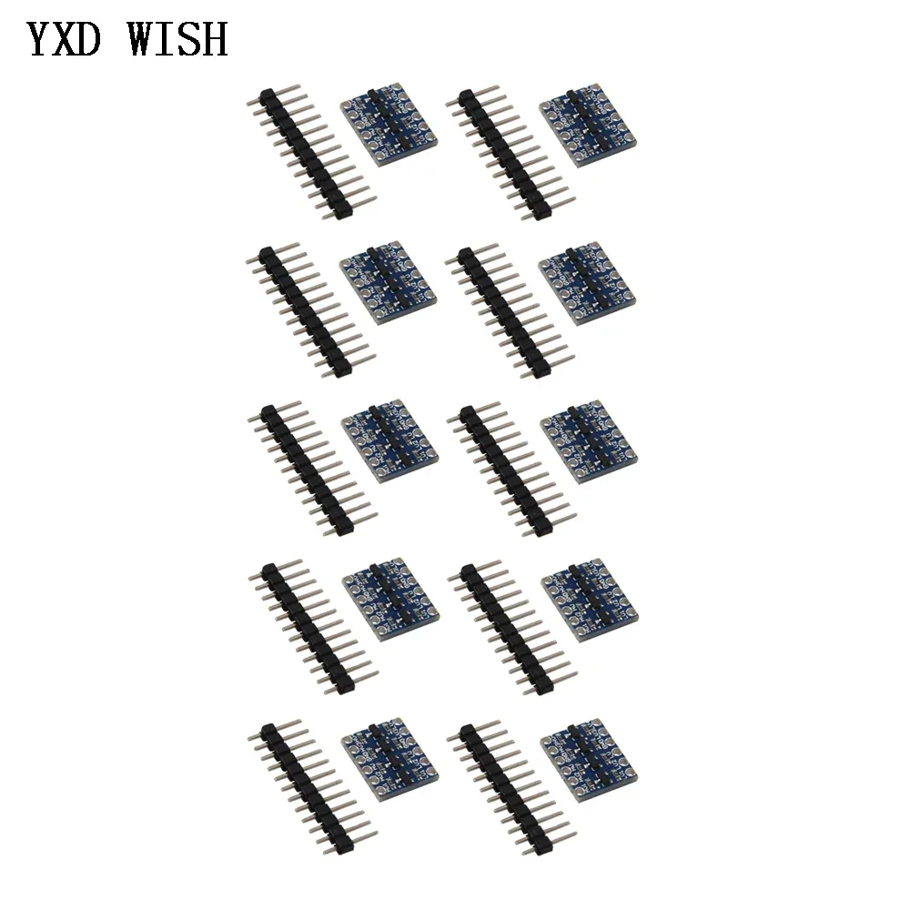 10pcs-4-Channel-Level-Shifter-3-3V-5V-4-Channels-IIC-I2C-Logic-Level ...