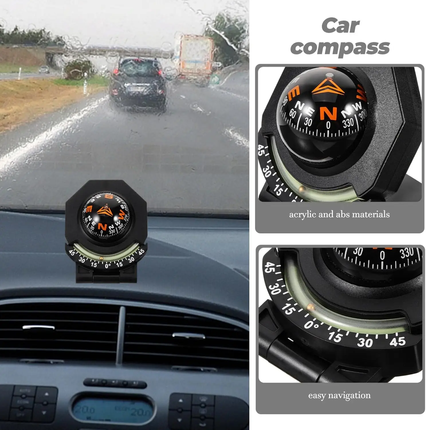 2-in-1-Car-Compass-with-Inclinometer-Foldable-High-Precision-Navigation ...