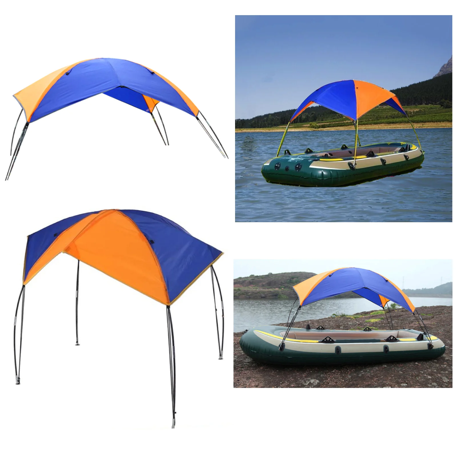 Rubber-Boat-Awning-Kayak-Heavy-Duty-Inflatable-Rain-Shelter-Tents ...