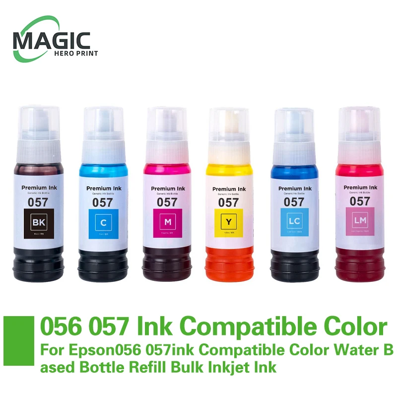 New-Compatible-For-Epson056-057ink-Compatible-Color-Water-Based-Bottle ...