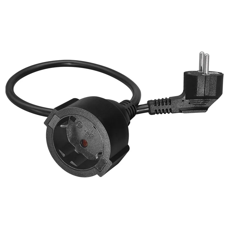 Black Copper 0.5M 1M 1.8M 3M 5M EU German Standard Male to Female Power ...