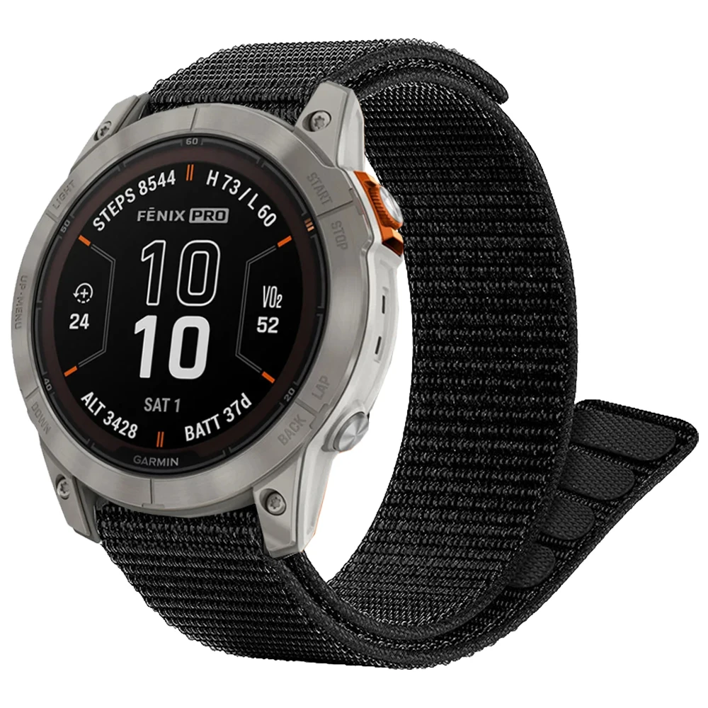 26mm-22mm-Klett-verschluss-Nylon-armband-f-r-Garmin-Fenix-7-7x-Pro-6 ...