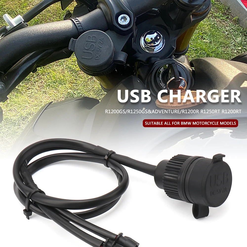 Motorcycle-Charger-Adapter-Power-Supply-Socket-USB-Dual-Port-For-BMW ...