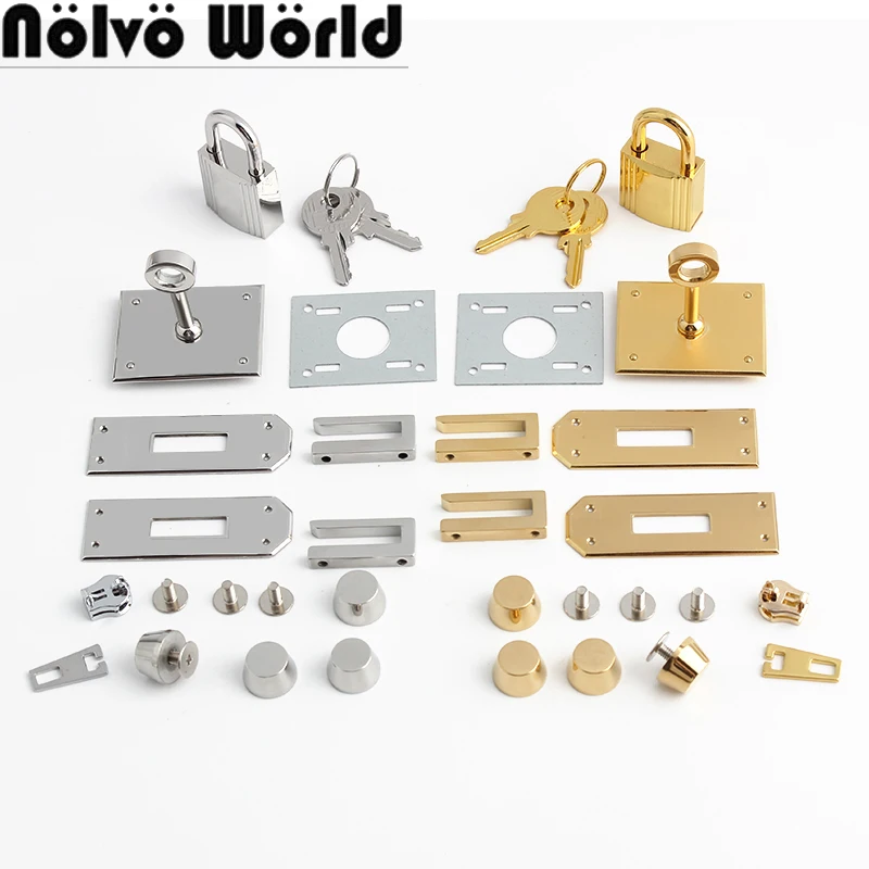 Stainless-Steel-Metal-Clasp-Key-Locks-Padlock-For-Handbags-Shoulder ...