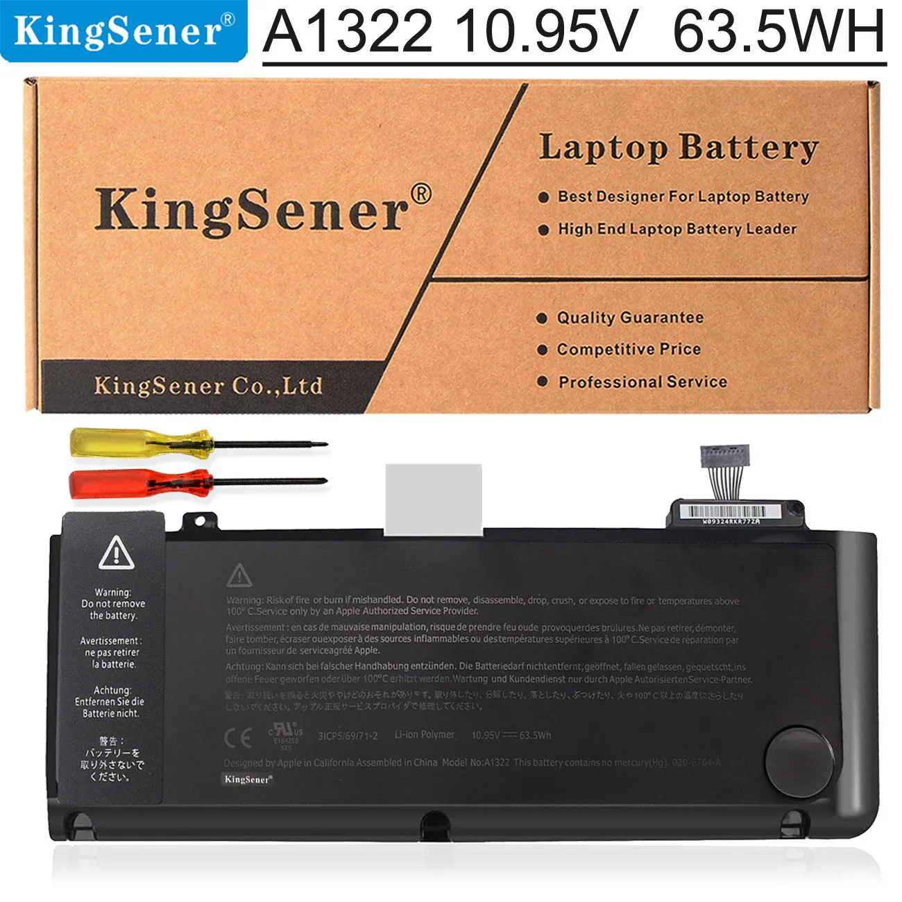 Kingsener A1322 A1278 Battery For Apple Macbook Pro 13" 2009 2010 2011 ...