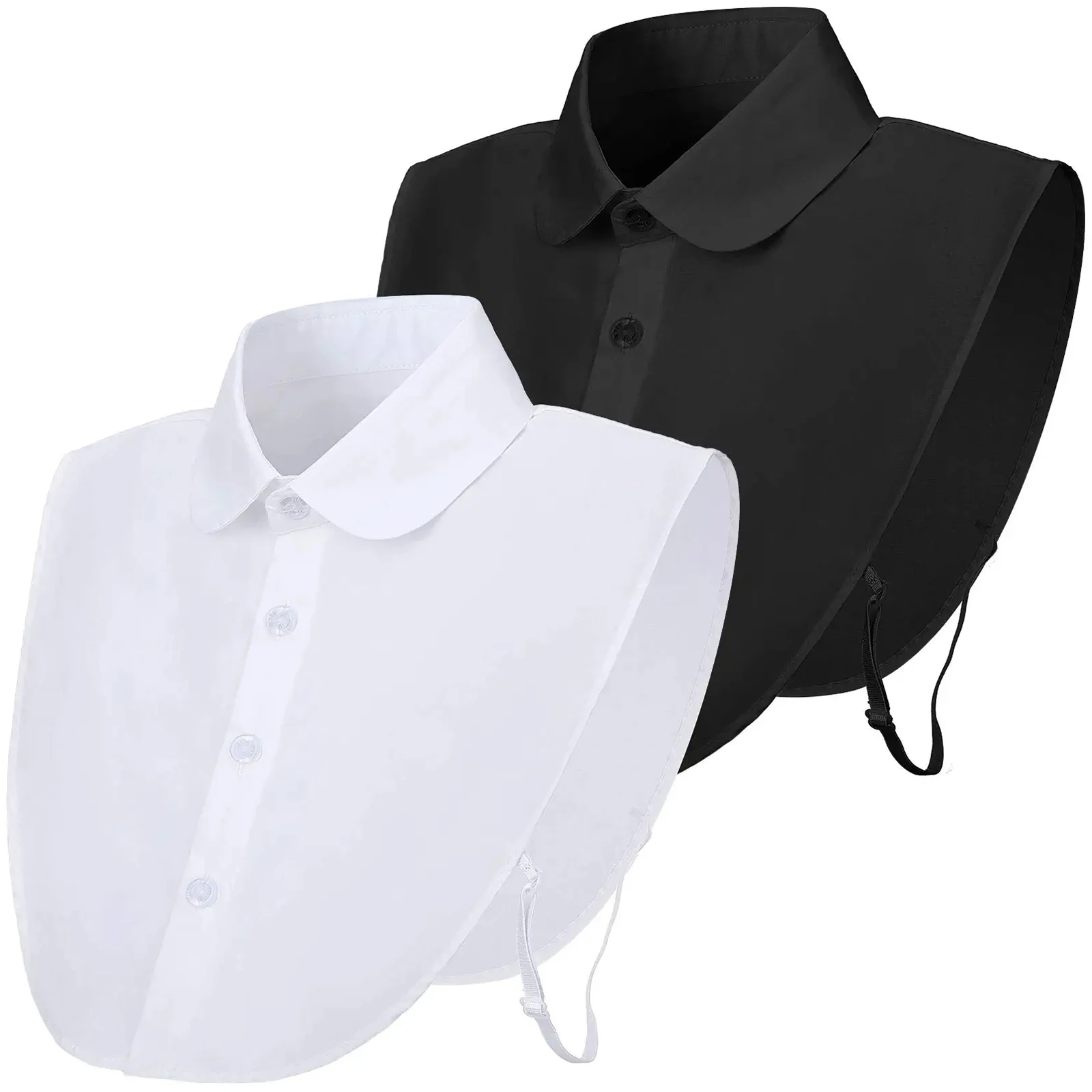 Fashion-White-Black-Cotton-Fake-Collar-Blouse-Vintage-Detachable-Shirt ...