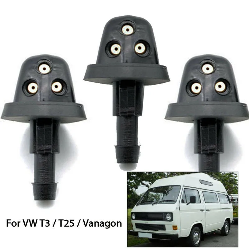 3Pcs Jet Nozzles Triple Washers For VW T25 T3 Vanagon Front Rear ...