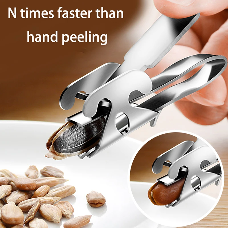 1Pc Stainless Steel Melon Seed Peeling Artifact Pine Nut Opening Device ...