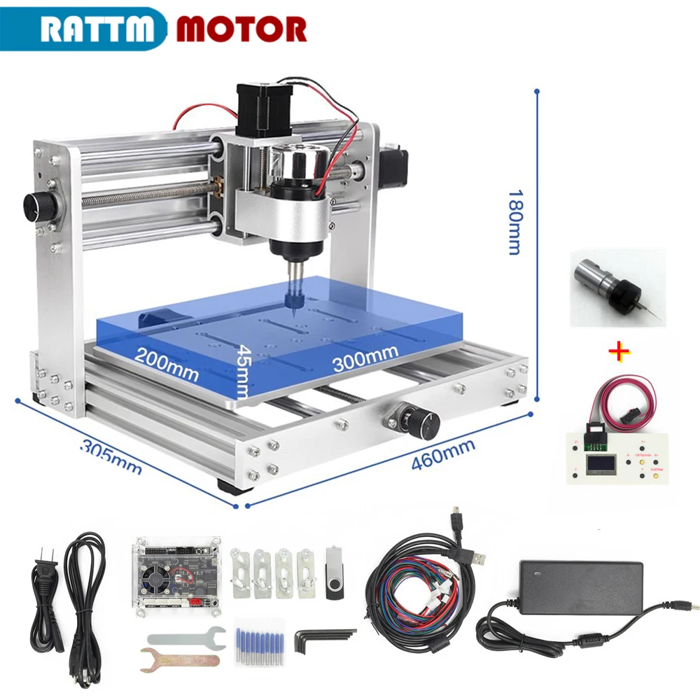 3-Axis-2-in-1-GRBL-3020-Max-CNC-Mini-PCB-PVC-Wood-engraving-Cutter ...