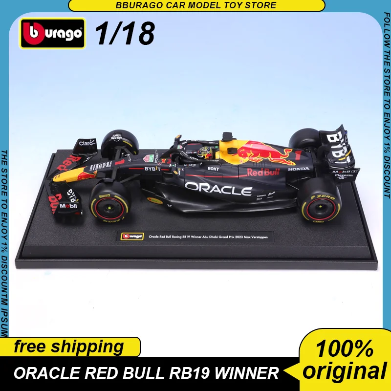 Bburago-F1-Capacete-Red-Bull-1-18-Rb19-Winner-Grand-Prix-2023-Max ...