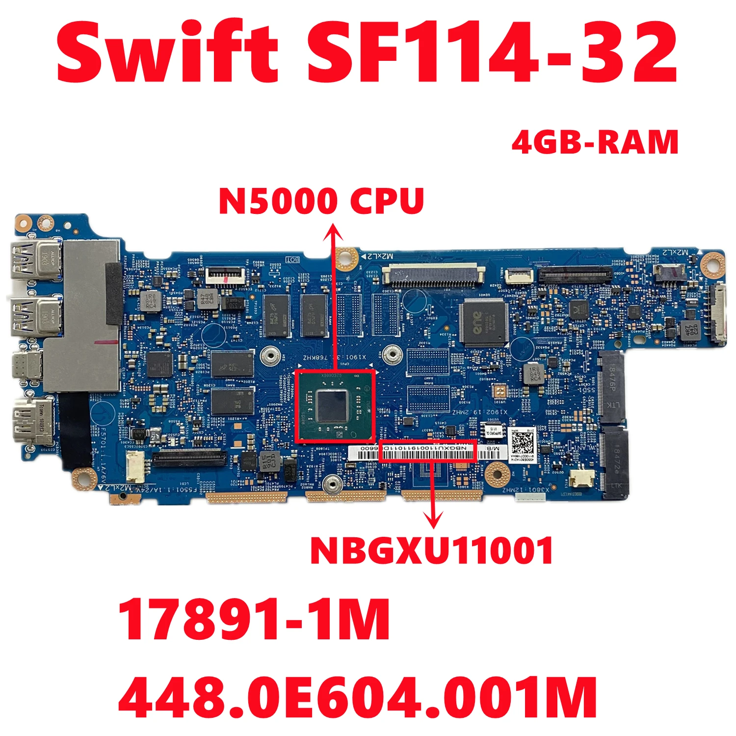 NBGXU11001-NB-GXU11-001-For-Acer-Swift-SF114-32-Laptop-Motherboard ...