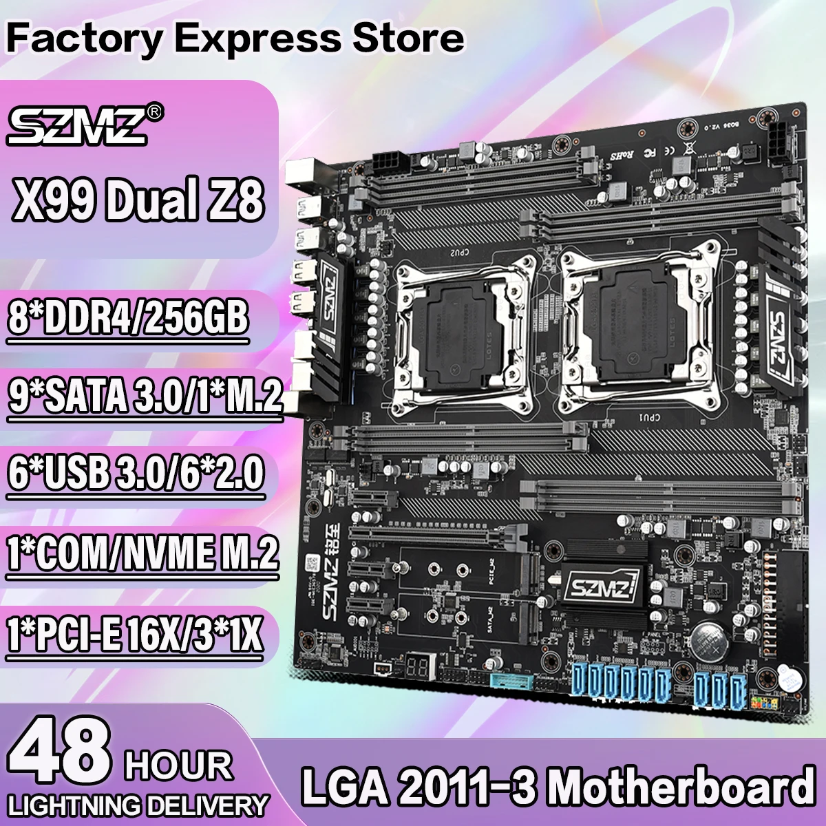 SZMZ-X99-Dual-Z8-CPU-Motherboard-Socket-LGA-2011-V3-Mother-Board ...