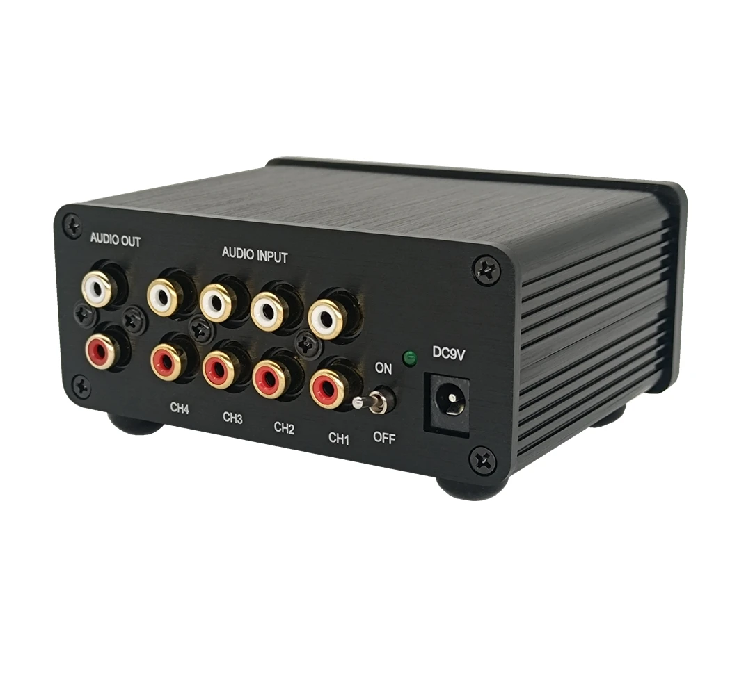 4 In 1 Out hifi 스테레오 RCA 오디오 소스 입력 신호 스위처 스위치 분배기 선택기 박스| | - AliExpress