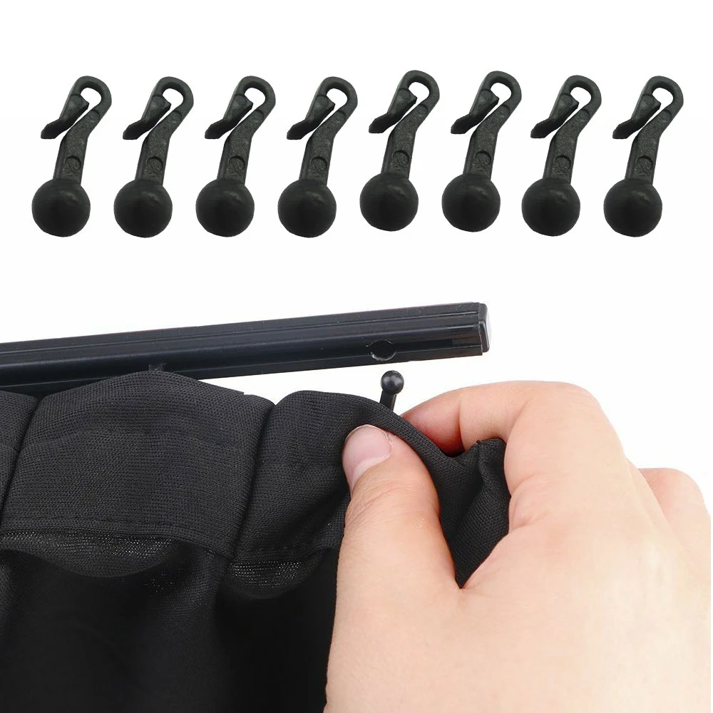 100pcs Car Rv Accessories Boat Plastic Curtain Track Hooks Runner Fit ...