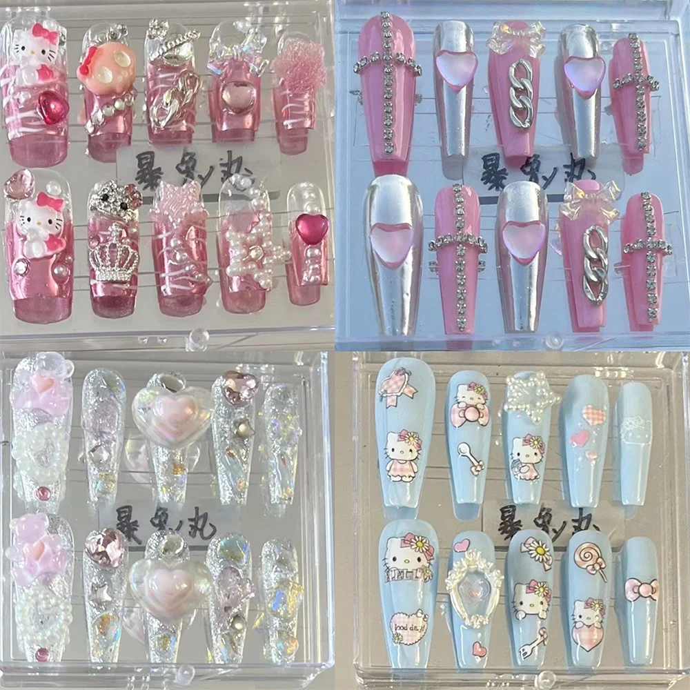 Anime-Diy-Cosplay-Nails-Hello-Kitty-My-Melody-Kuromi-Personality ...