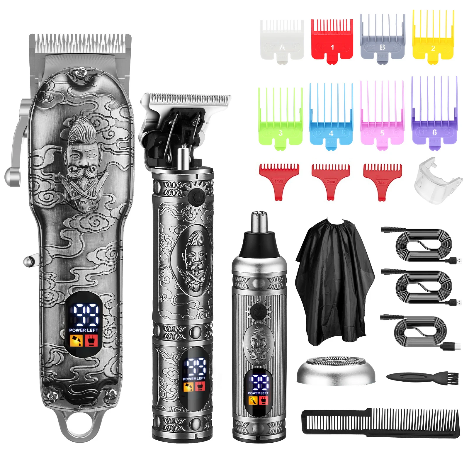 2023-New-3-in-1-Full-Metal-Oil-Head-Hair-Clippers-Digital-Display ...