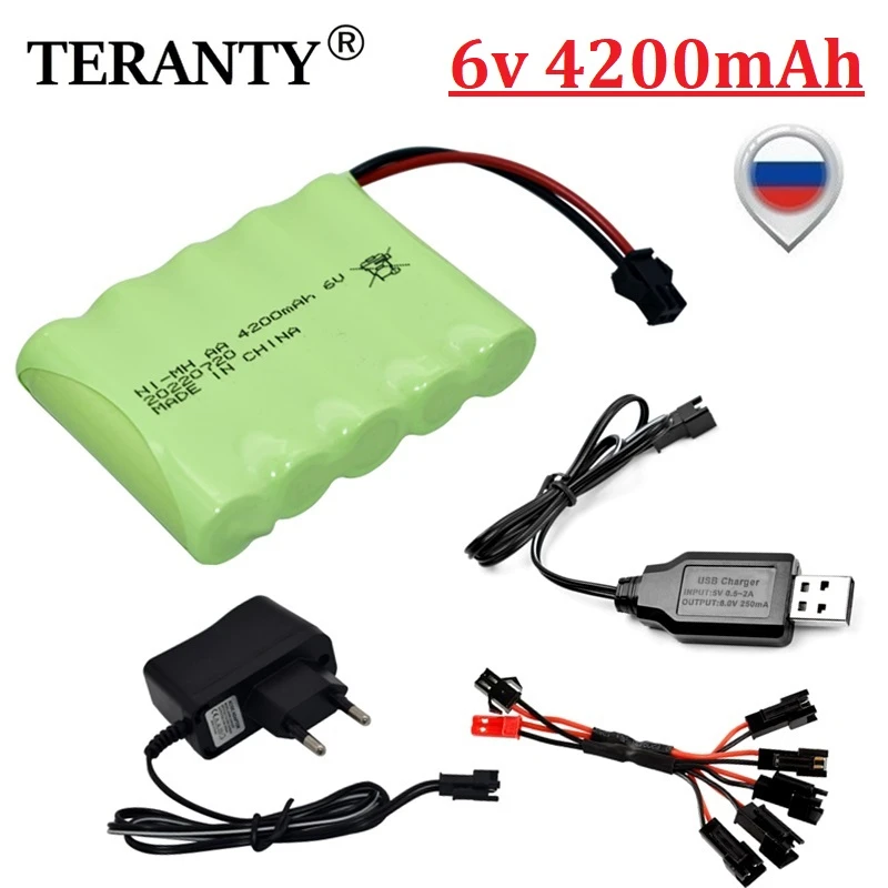 6v 4200mah Nimh Aa Battery For Rc Toys Cars Tanks Robots Gun Upgraded ...
