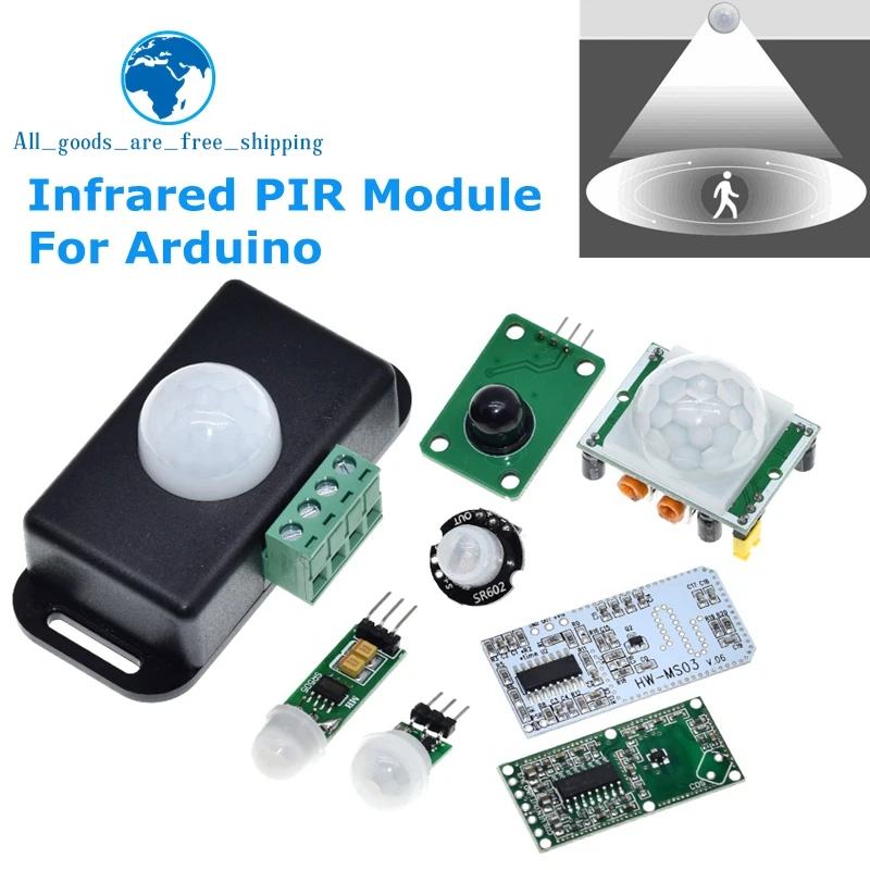 HC SR501 Sensor de movimiento infrarrojo piroeléctrico, módulo Detector ...