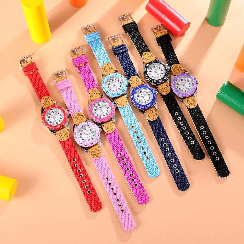 Boys-Girls-Quartz-Watch-Kids-Children-s-Fabric-Strap-Student-Time-Clock ...