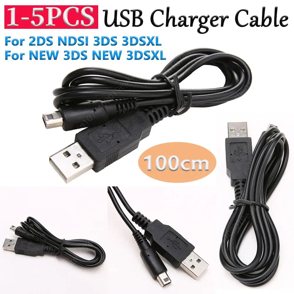 1-5PCS-100cm-USB-Charger-Cable-For-Nintendo-2DS-NDSI-3DS-3DSXL-NEW-3DS ...