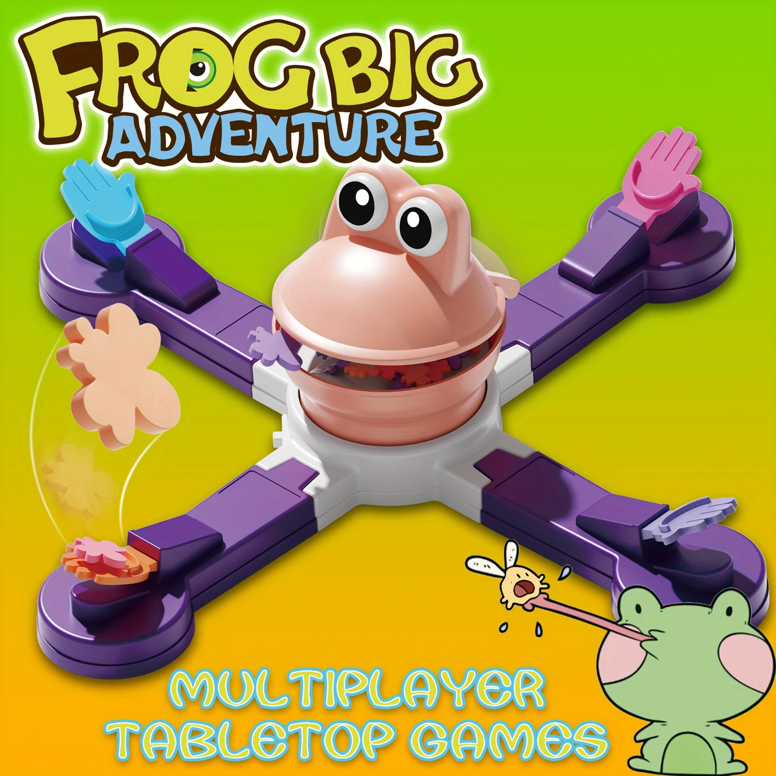 New-1-4-Players-Frog-Feeding-Crazy-Checkerboard-Game-Exciting-And ...