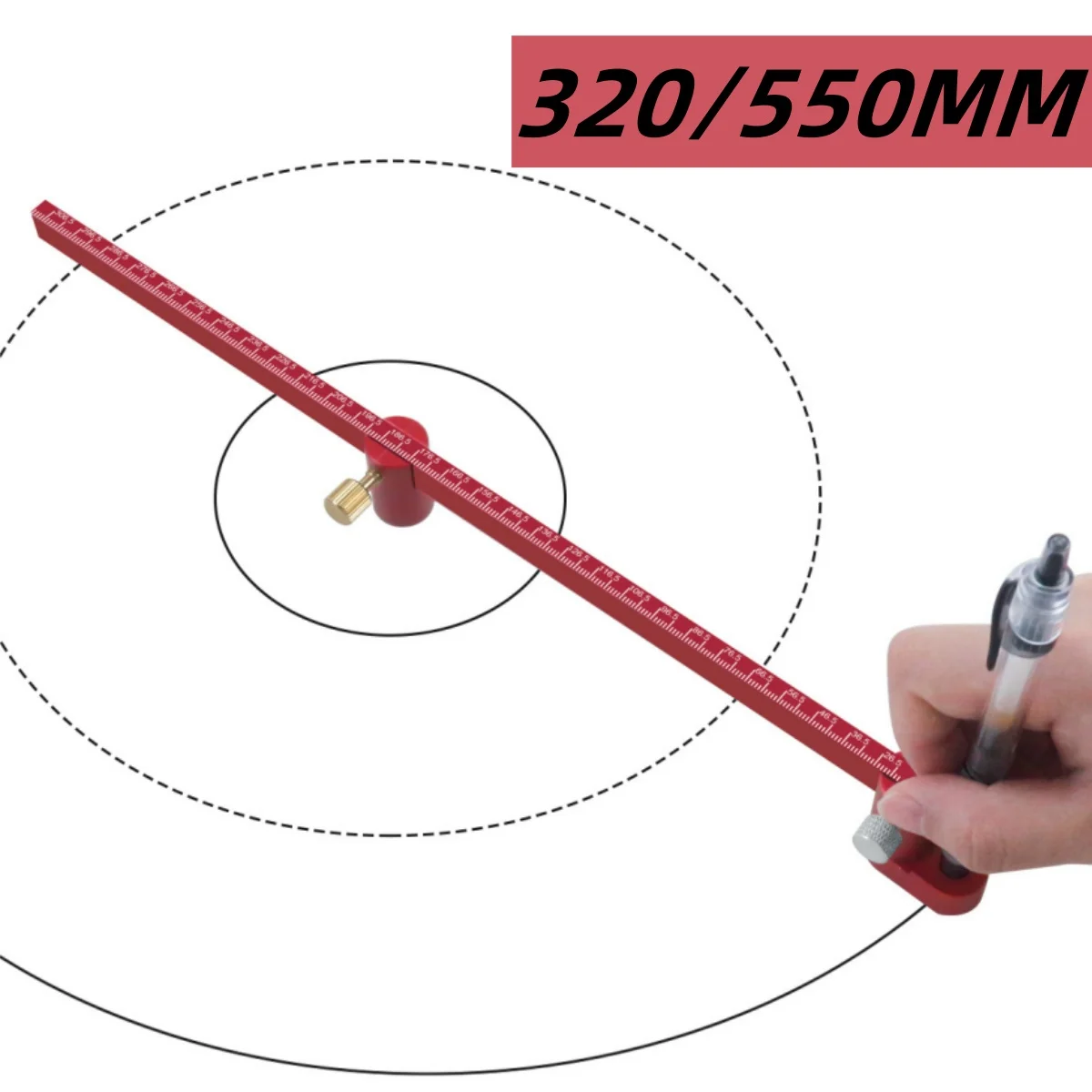 320mm-550mm-Woodworking-Compass-Scriber-Aluminum-Fixed-Point-Circle ...