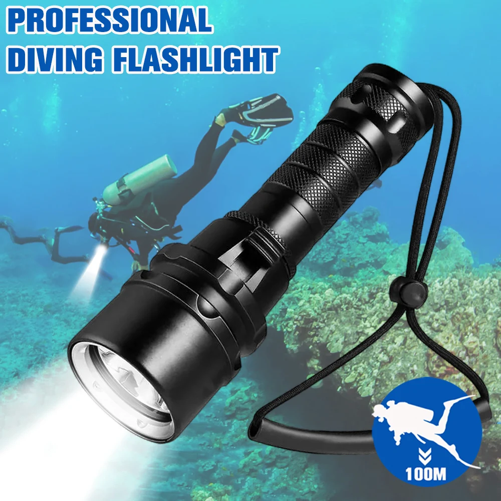 High-Power-Diving-Flashlight-IP68-Waterproof-Lamp-Professional-Diving ...