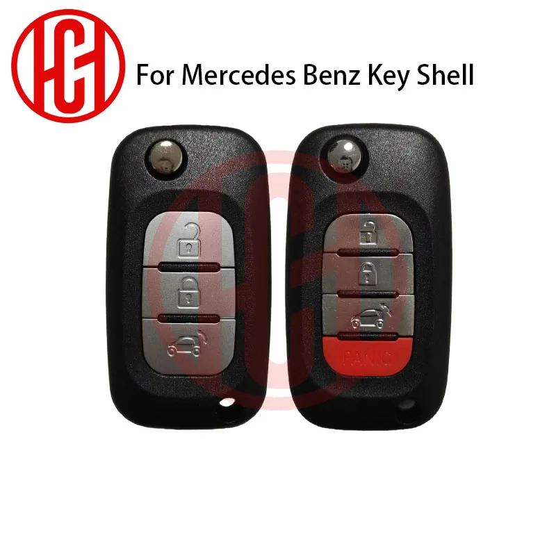 3/4 Buttons Remote Car Key Shell Case Cover Fob For Mercedes Benz Smart ...