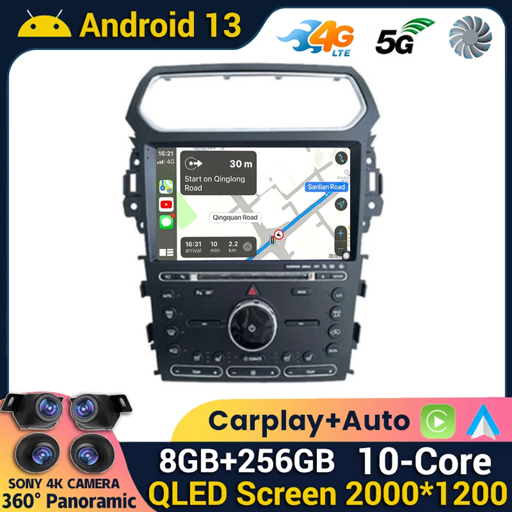 Radio-con-GPS-para-coche-reproductor-Multimedia-con-Android-13-Carplay ...