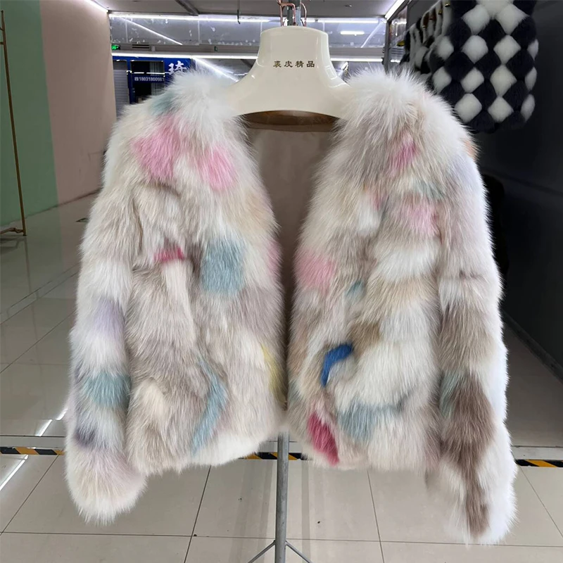 2024-Winter-New-Women-Real-Natural-Multi-color-Fox-Fur-Genuine-Coats ...