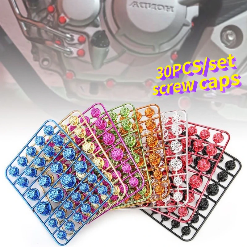 30PCS-Motorcycle-Motor-Scooters-Electric-Screw-Cap-Cover-Head-Body ...