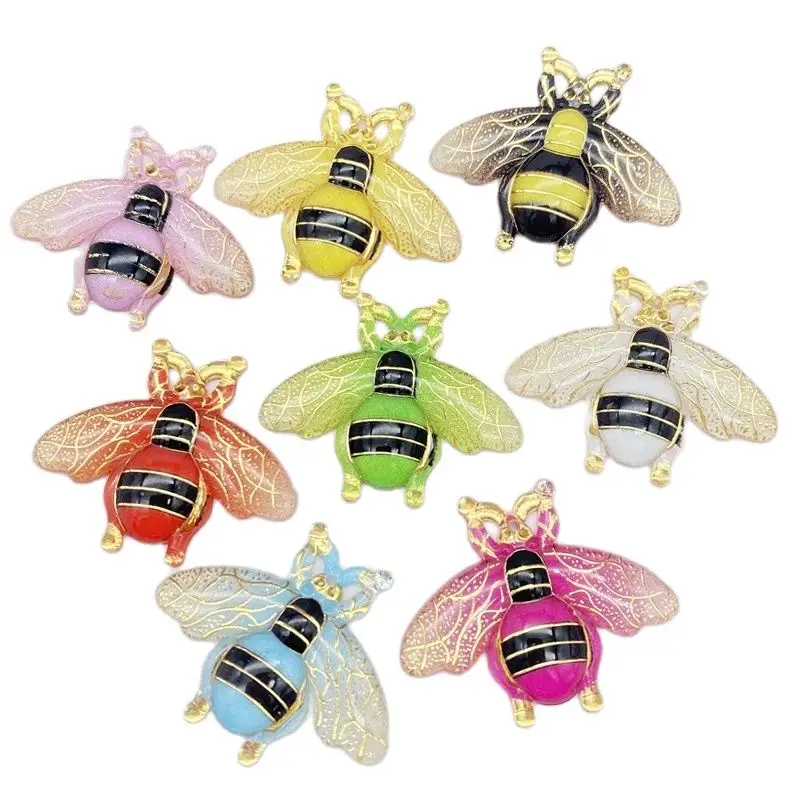 New-10pcs-Acrylic-Bee-Flat-Back-Sculpture-Handicraft-With-A-Scrapbook ...