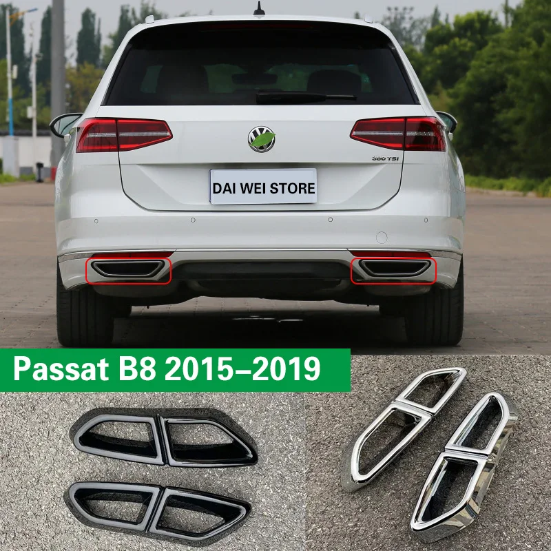 For-VW-Passat-B8-Variant-2015-2019-Rline-Rear-Exhaust-Modification ...