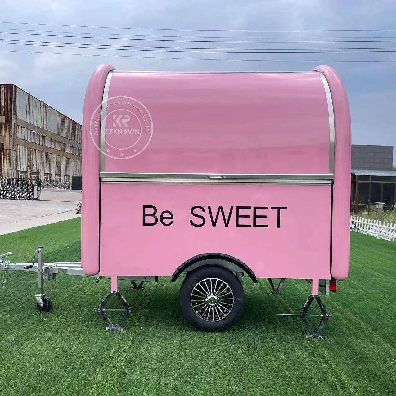 Pink Food Trailer Ice Cream Fast Food Truck