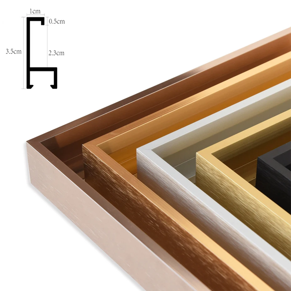 50x70-60x90-70x100-Gold-Black-Silver-Matel-Wall-Oil-Painting-Frame-Art ...