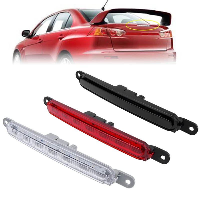 1 Pc High Mount Brake Lights Black/red/clear Shockproof Shell Rear ...
