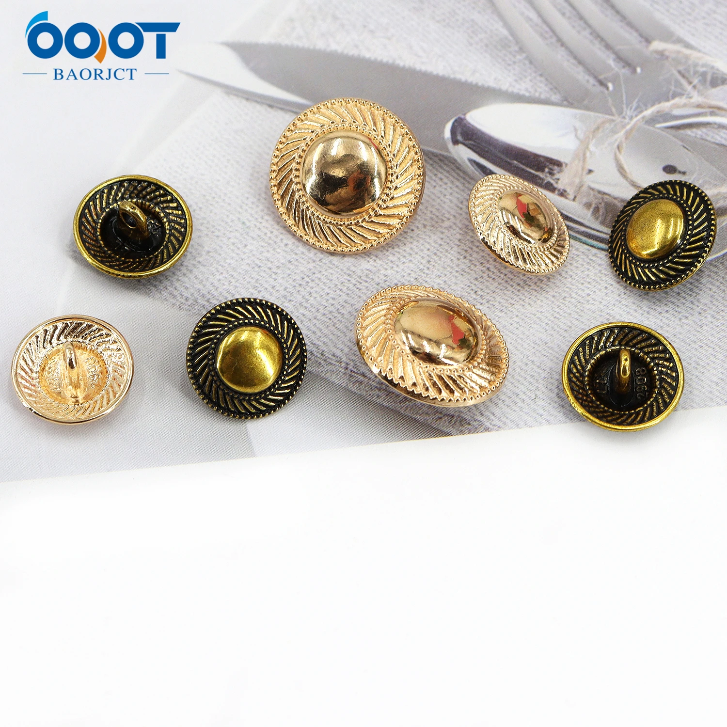 Metal-Button-10Pcs-Lot-Gold-Color-15-18-20mm-Sweater-Coat-Decoration ...
