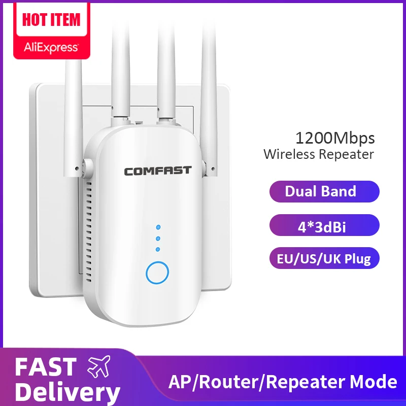 Extensor-WiFi-de-doble-banda-de-1200Mbps-2-4G-y-5GHz-repetidor-WiFi-802 ...