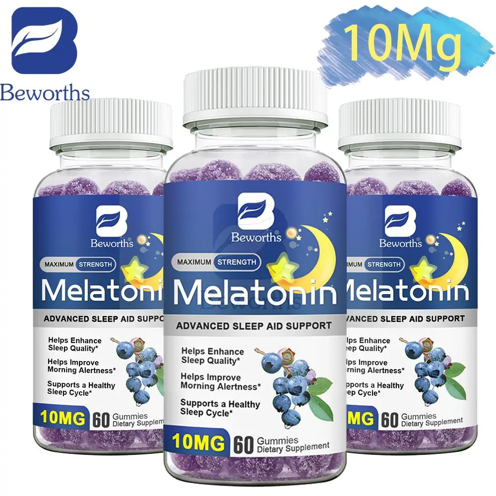 B Beworths Blueberry Melatonin 10mg Gummies Sleeping Creative For Sleep ...