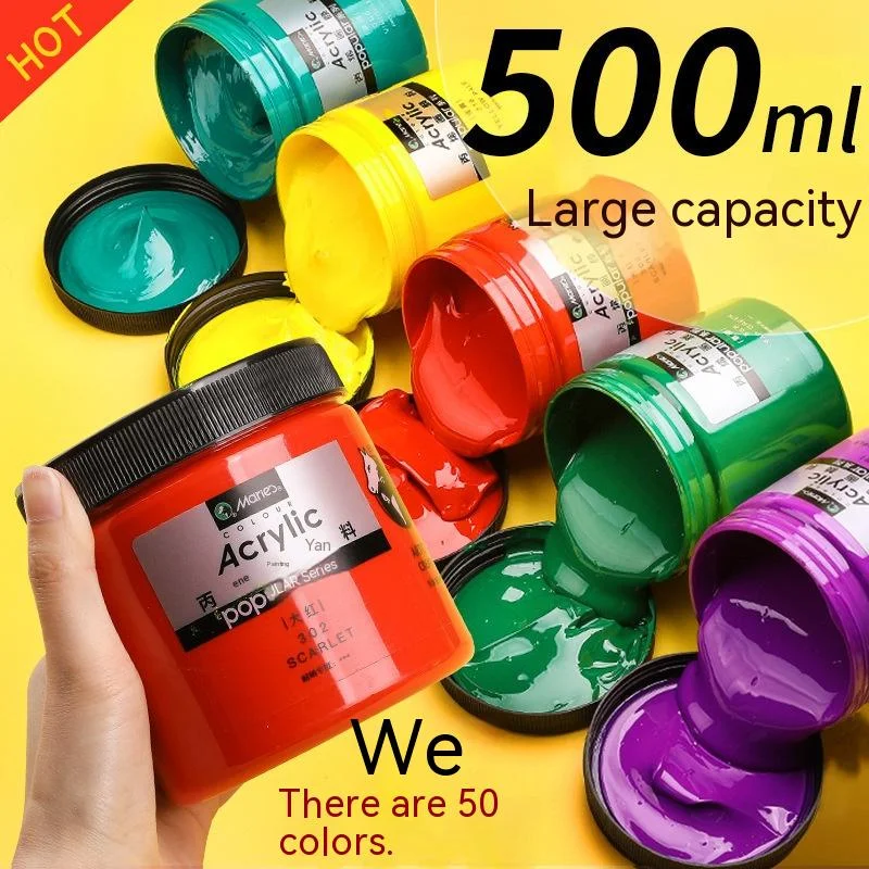 Acrylic Paint 300/500ml Large Bottle Wall Painting Special Hand-painted ...
