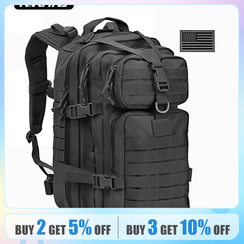 Military-Tactical-Backpack-3-Day-Assault-Pack-Army-Molle-Bag-38-45L ...