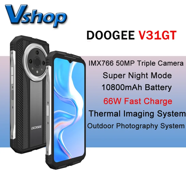 DOOGEE V31GT 5G Rugged Smartphones 6.58” FHD Dimensity 1080 Thermal ...