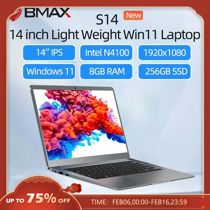 BMAX-ordenador-port-til-S14-Laptop-de-14-pulgadas-Intel-N4100-CPU-Quad ...