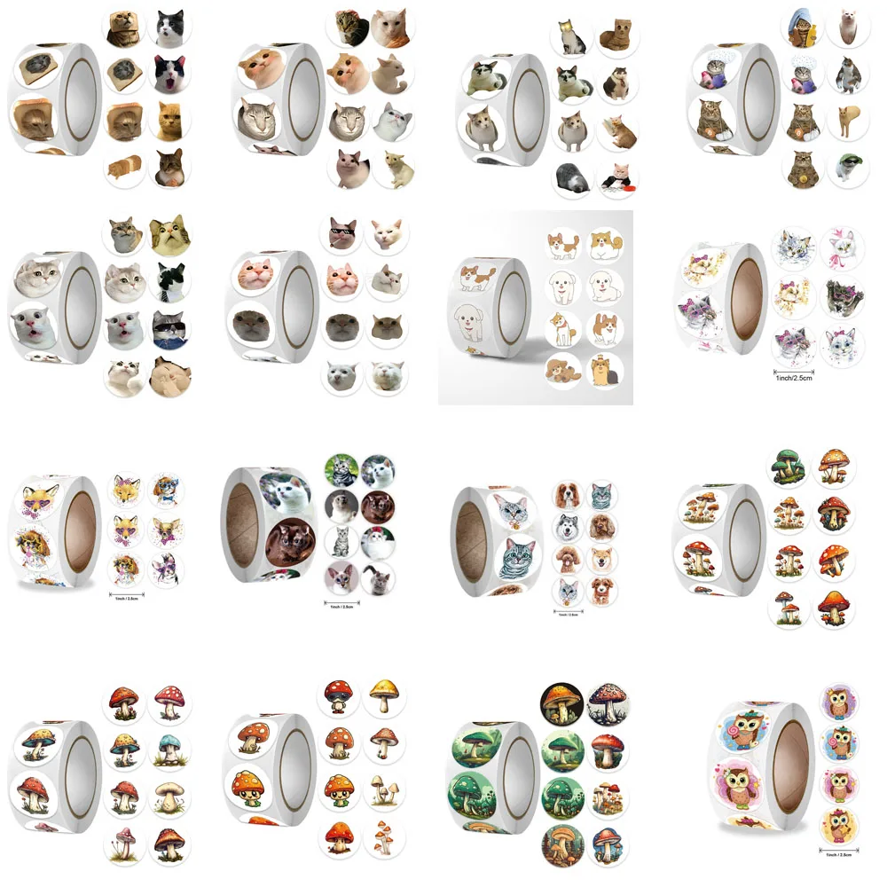 50-500pcs-Cute-cat-animal-reward-sticker-NEW-Kids-motivational-stickers ...