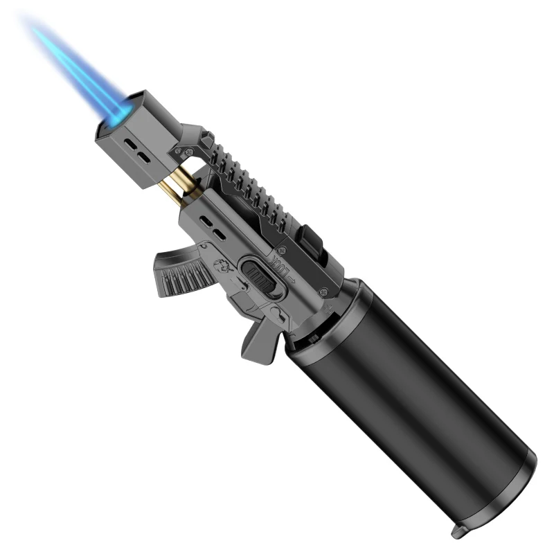 Windproof-Blue-Flame-Gun-Isqueiro-Bloqueio-de-Seguran-a-Multifuncional ...