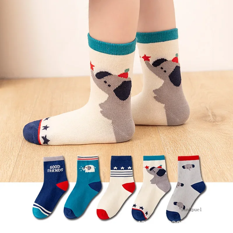 5Pairs Baby Socks Newborn Baby Boy Cute Short Sock Kids Cotton Toddler ...