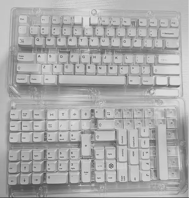 125 Keys Minimalist White Keycaps Personalise XDA Profile Keycaps For ...