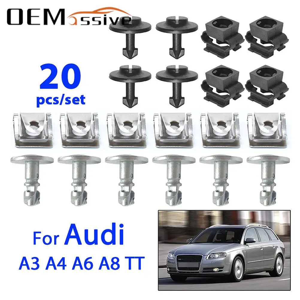 20PC Engine Under Gearbox Cover Clips Undertray Shield Body Splash ...
