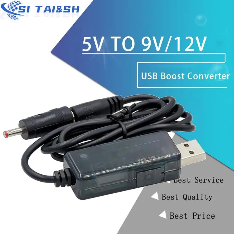 USB Boost Converter DC 5V to 9V 12V USB Step-up Converter Cable + 3.5x1 ...